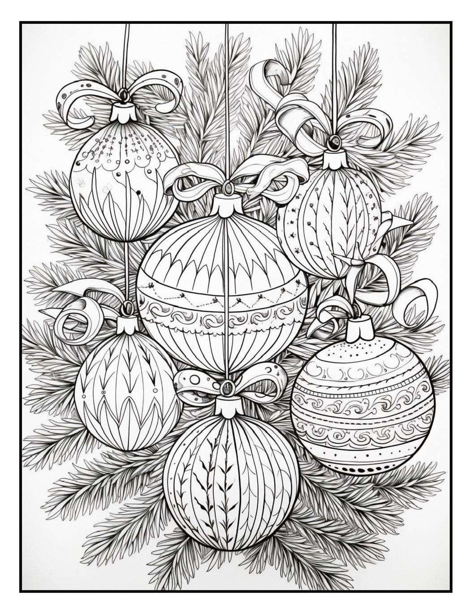 Classic Christmas Coloring Book 120 Pages - Christmas Coloring Book ...