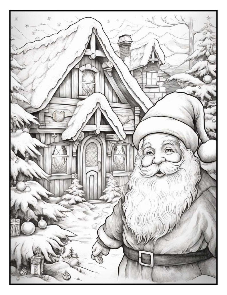 Classic Christmas Coloring Book 120 Pages - Christmas Coloring Book ...