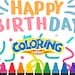 Birthday Coloring Book - Etsy