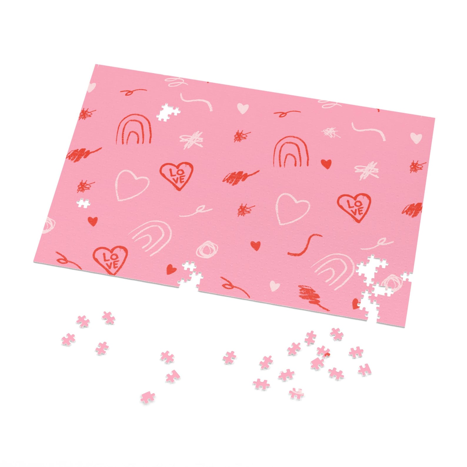 Love Scribbles Valentines Day Jigsaw Puzzle 252, 500, 1000 Piece - Etsy