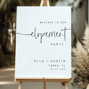 Elopement Welcome Party Sign, Post Elopement Party, Elopement Party ...