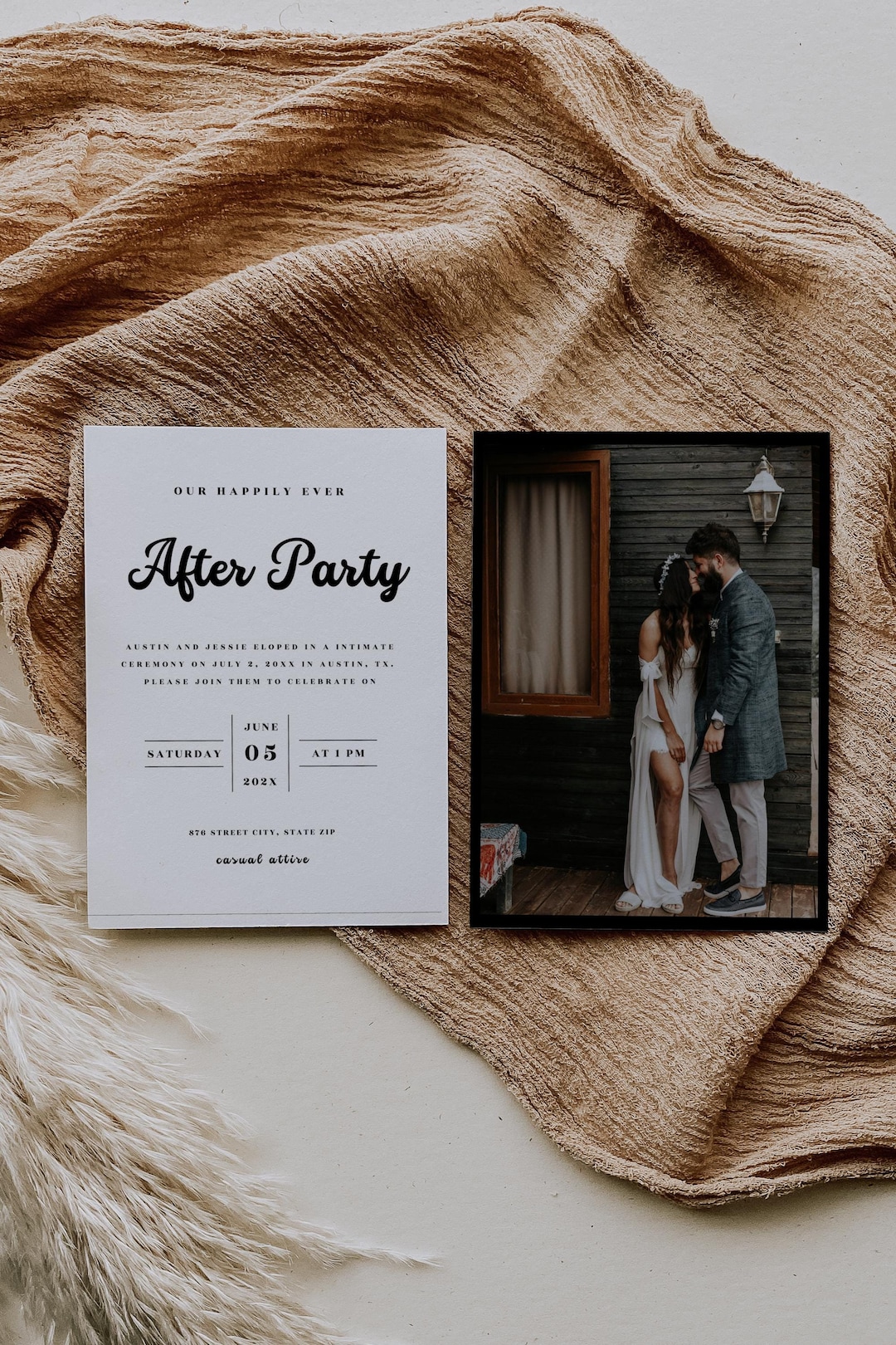 Photo Elopement Announcement Elopement Celebration Party Invitation ...