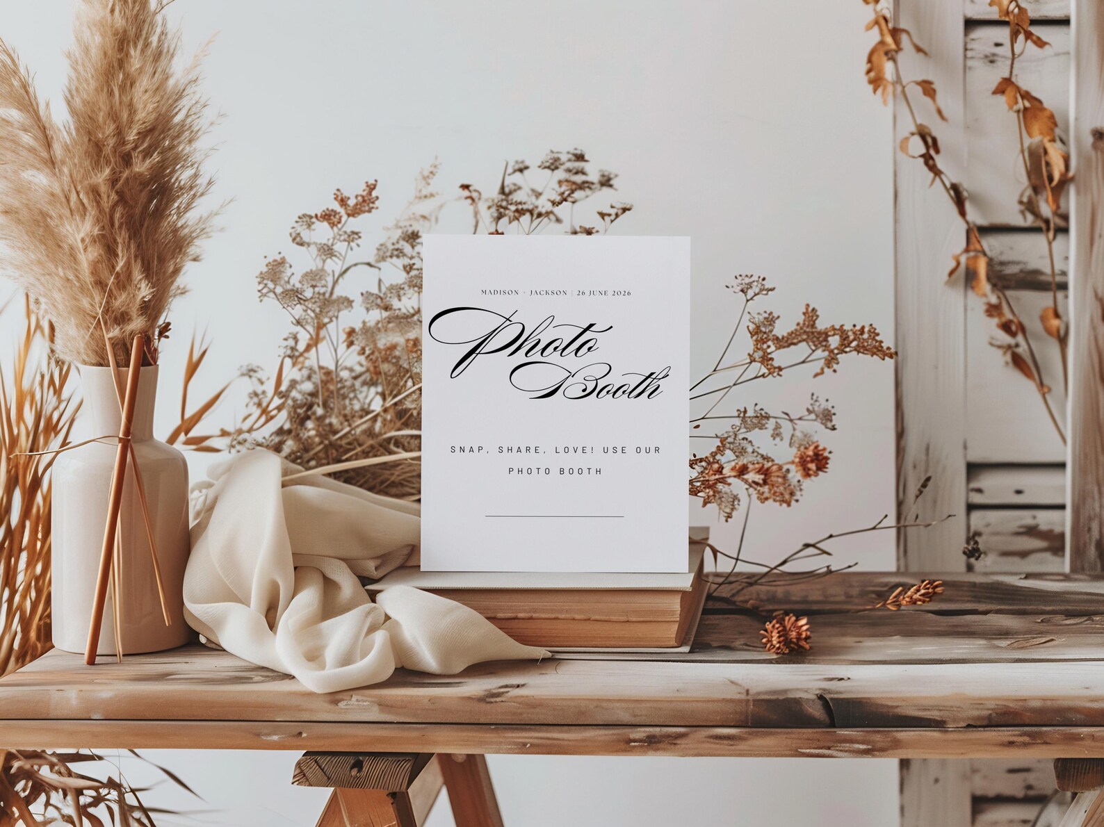 Photo Booth Sign, Wedding Photo Booth Sign, Wedding Photo Booth Prop ...