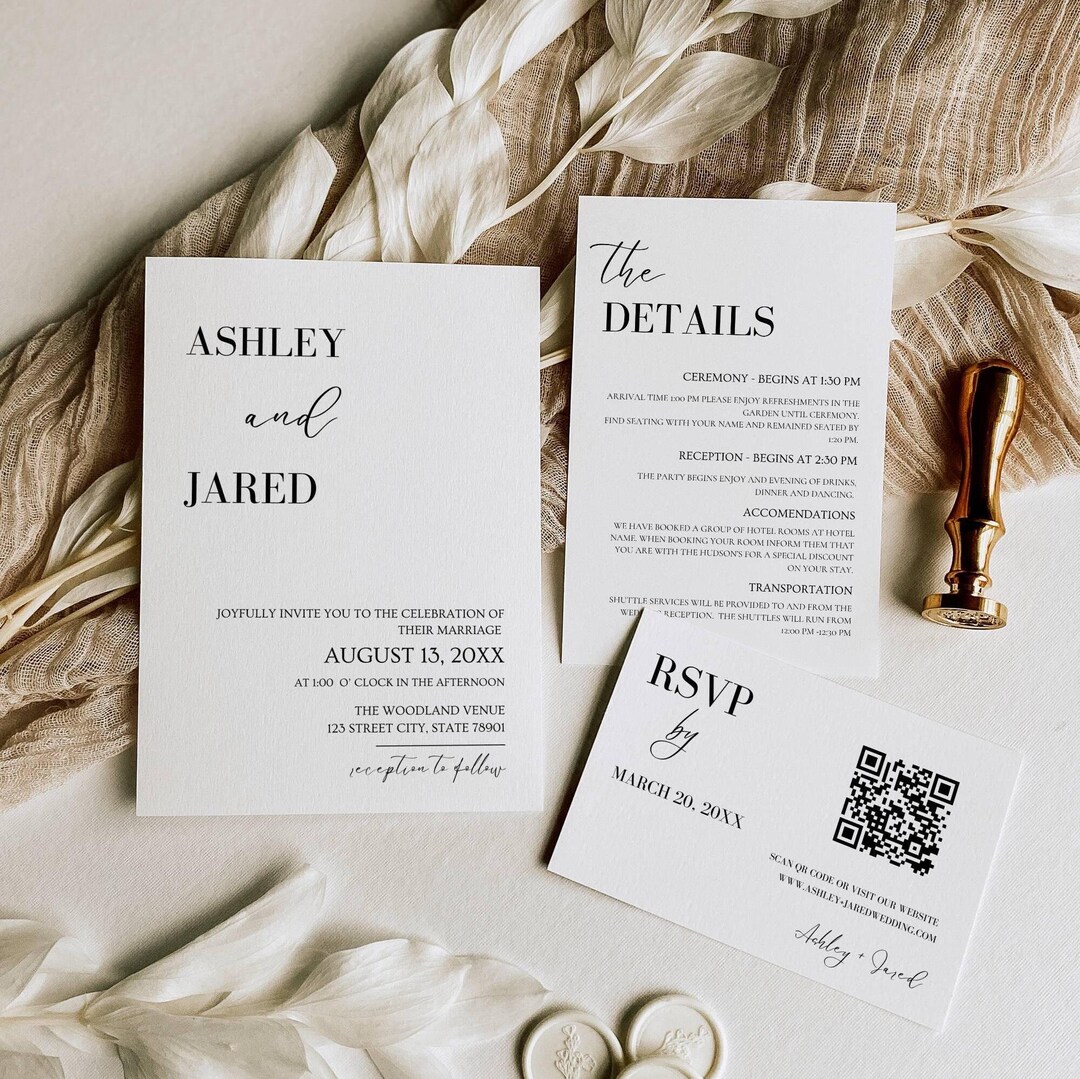 Formal Wedding Invitation, Fancy Wedding Invitation, Elegant Wedding ...