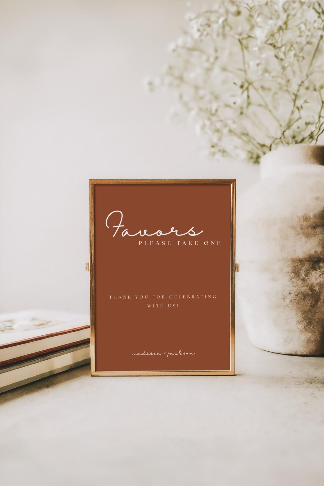 Wedding Favors Sign, Wedding Boho Signs, Wedding Brown Signs, Boho ...