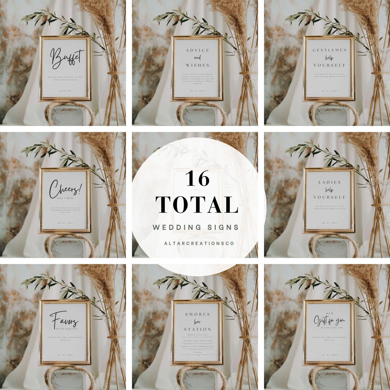 Wedding Sign Bundle, Modern Elopement , Elopement Set Bundle, Elopement ...