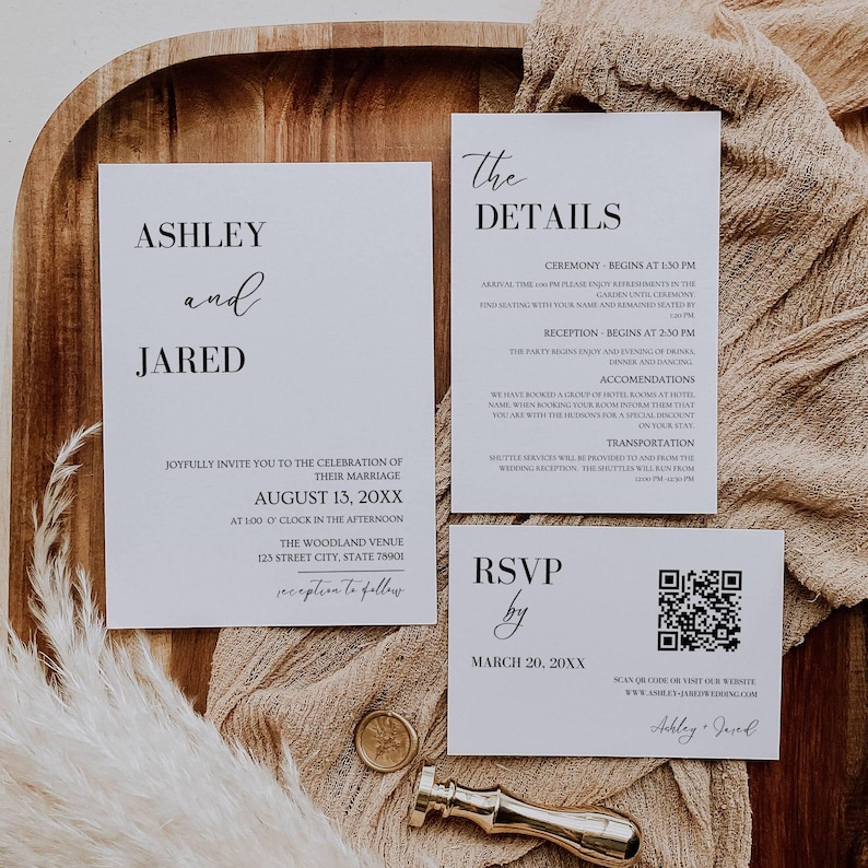 Formal Wedding Invitation, Fancy Wedding Invitation, Elegant Wedding ...