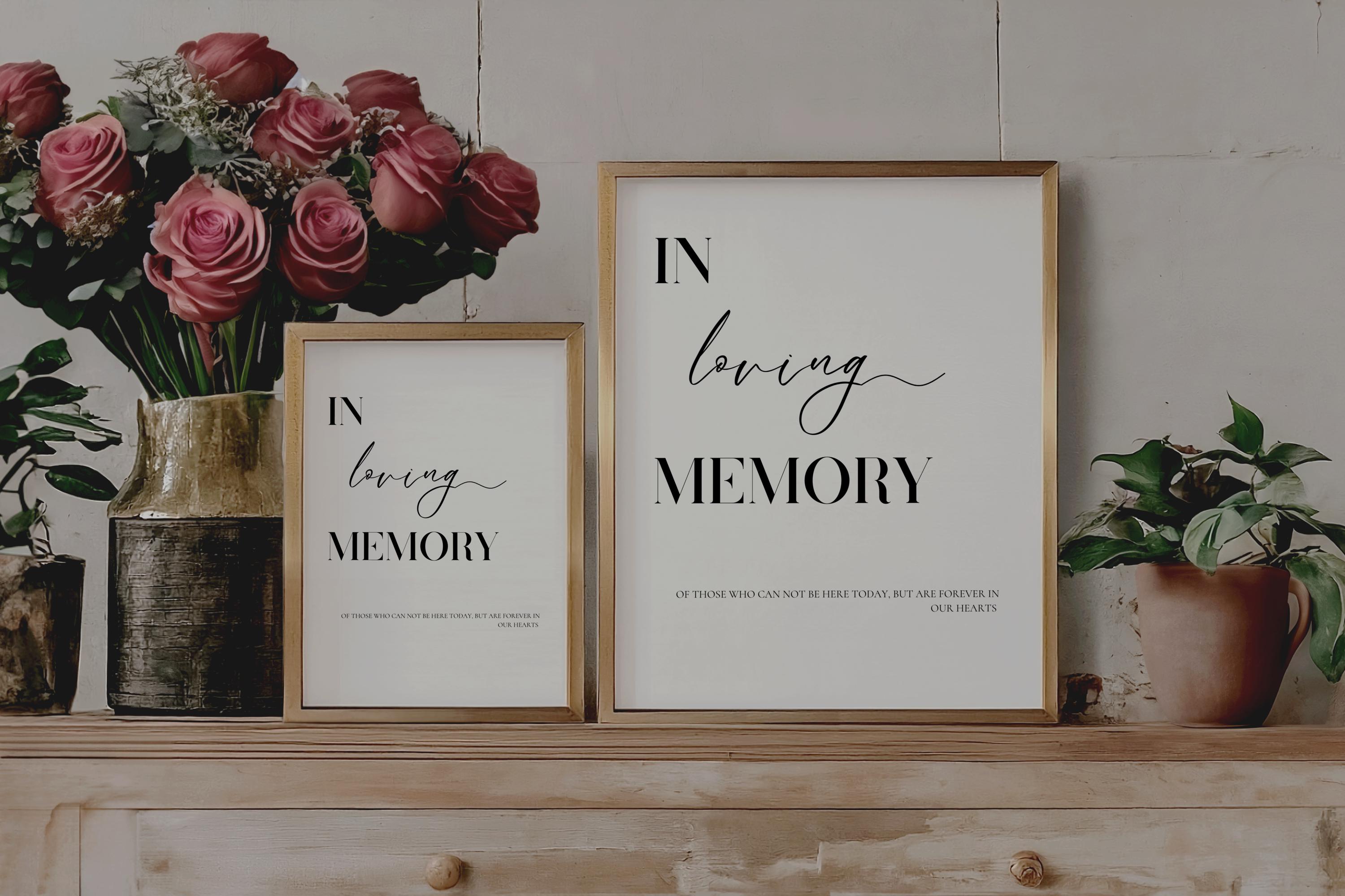 In Loving Memory Wedding Sign, Memorial Sign for Wedding, in Memory of ...