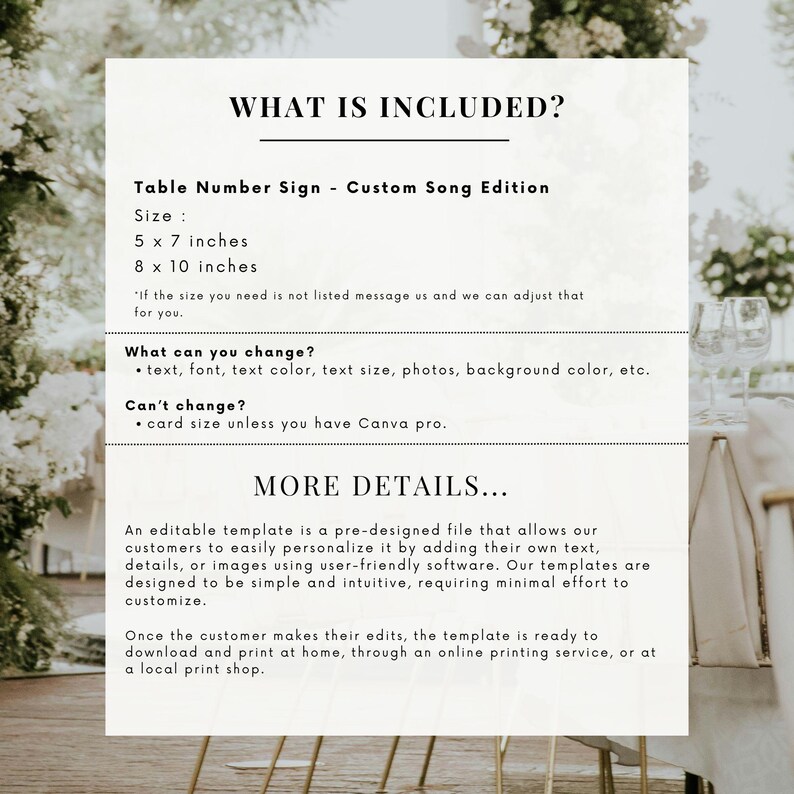 Custom Table Number Sign, Table Number Wedding Sign, Custom Table Signs ...