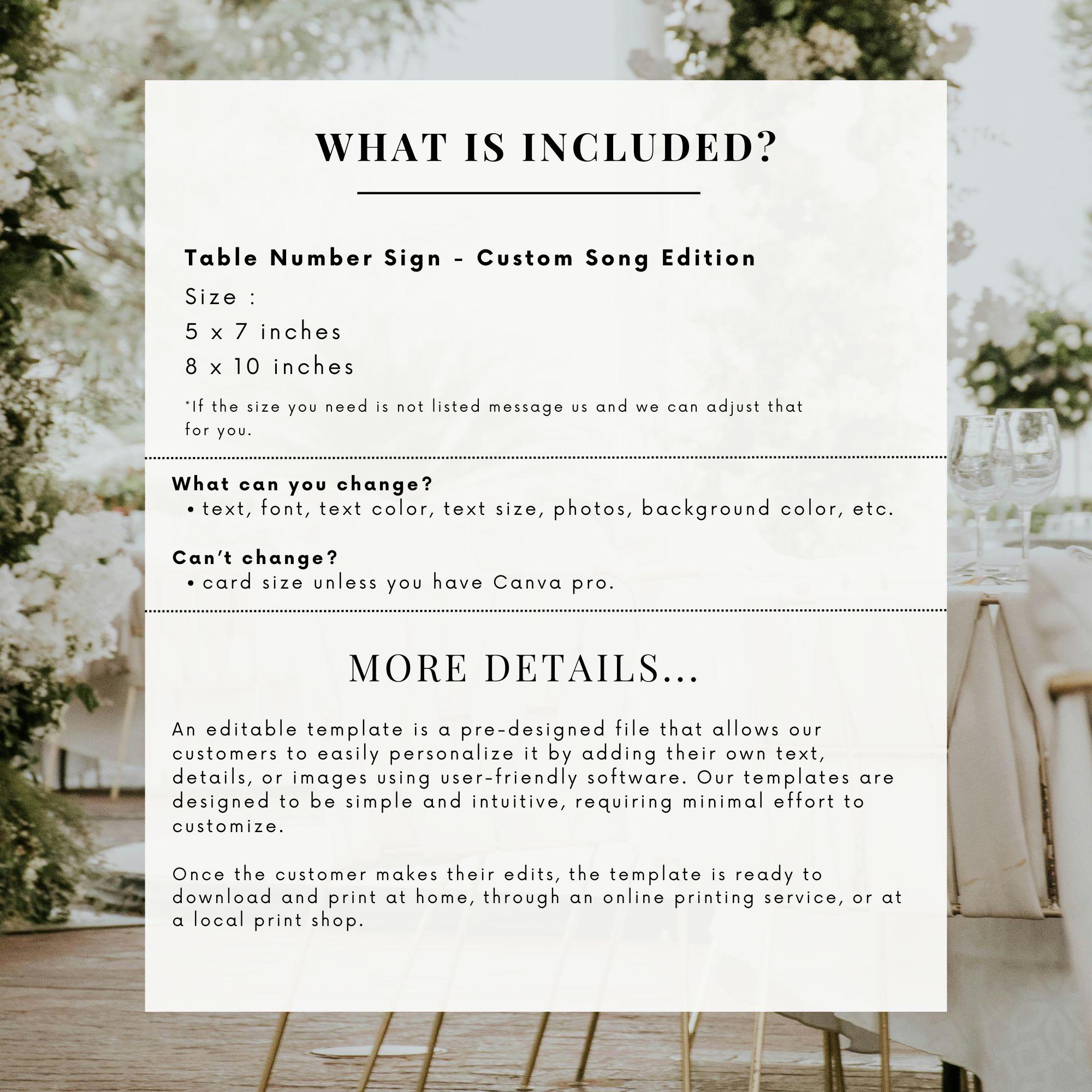 Custom Table Number Sign, Table Number Wedding Sign, Custom Table Signs ...