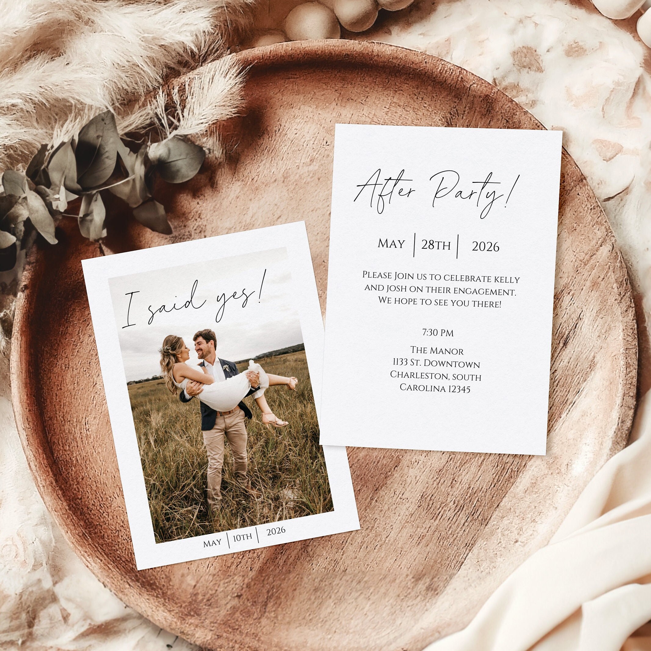 Engaged Template, Engagement Photo Template, Wedding Template, Engaged ...