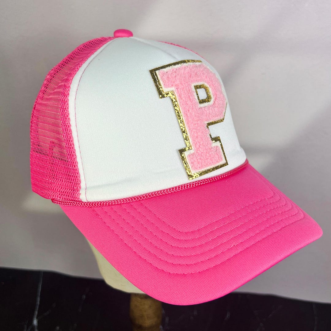Custom Letter Patch TRUCKER Hats, Initial Letters on Patch Hat for Your ...