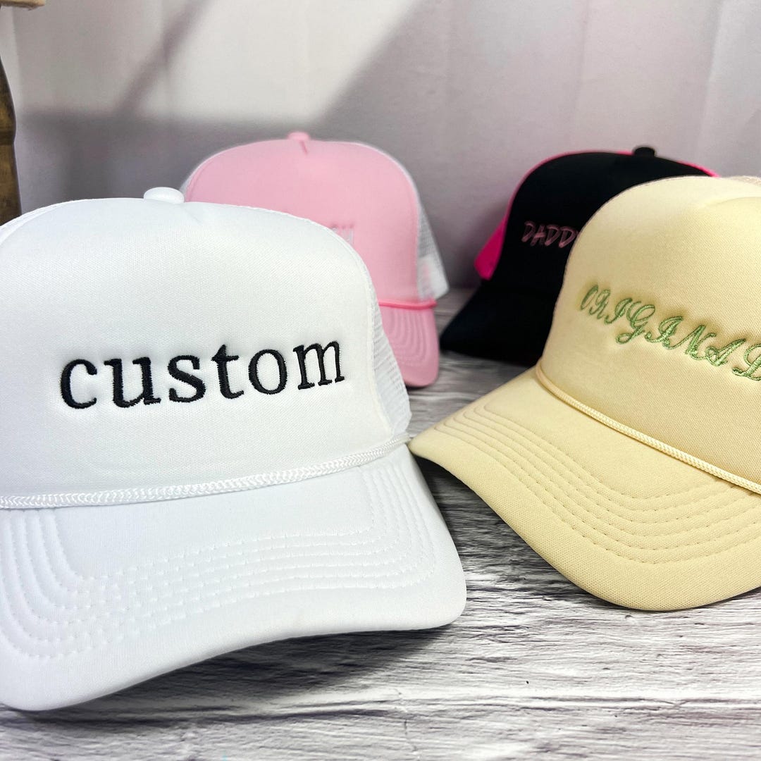Custom Logo Hat, Custom Embroidered Hat, Bulk Hats, Groomsman Gift ...