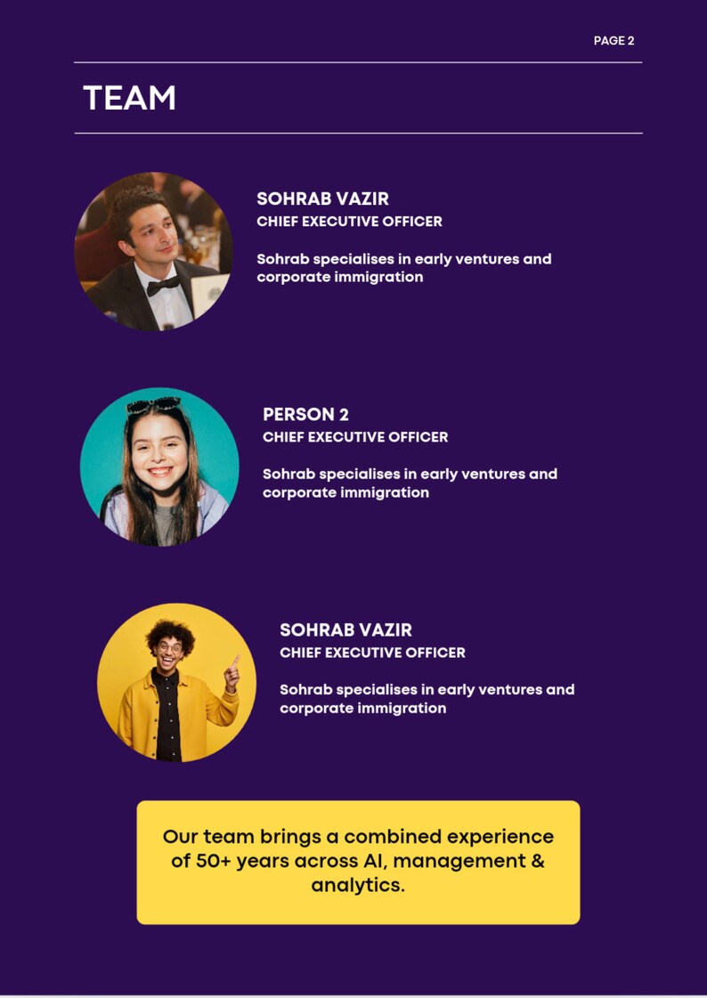 Business Plan Template - Etsy