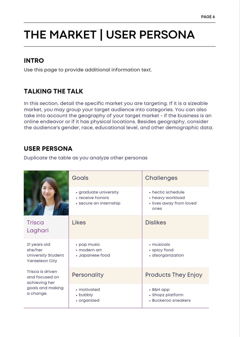 Business Plan Template - Etsy