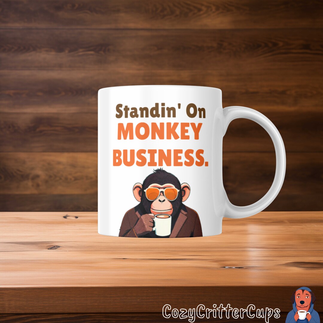 Monkey Gift, Monkey Mug, Gift for Monkey Lovers, Cute Monkey Cup, Funny ...
