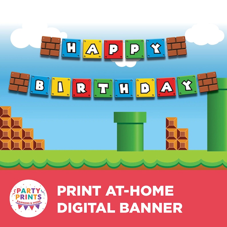 Custom Super Mario Party Banner - Etsy