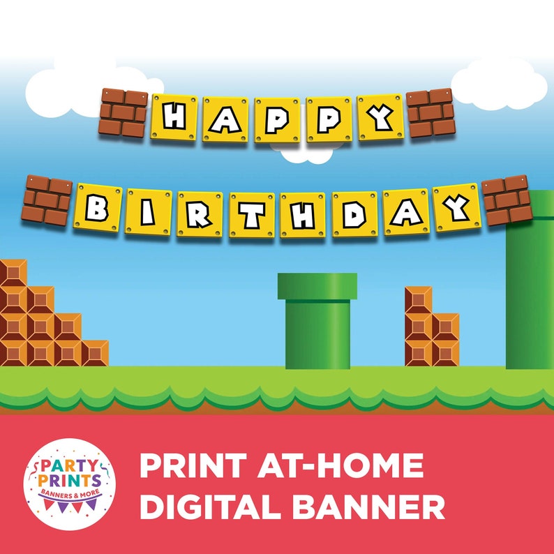 Custom Super Mario Party Banner - Etsy
