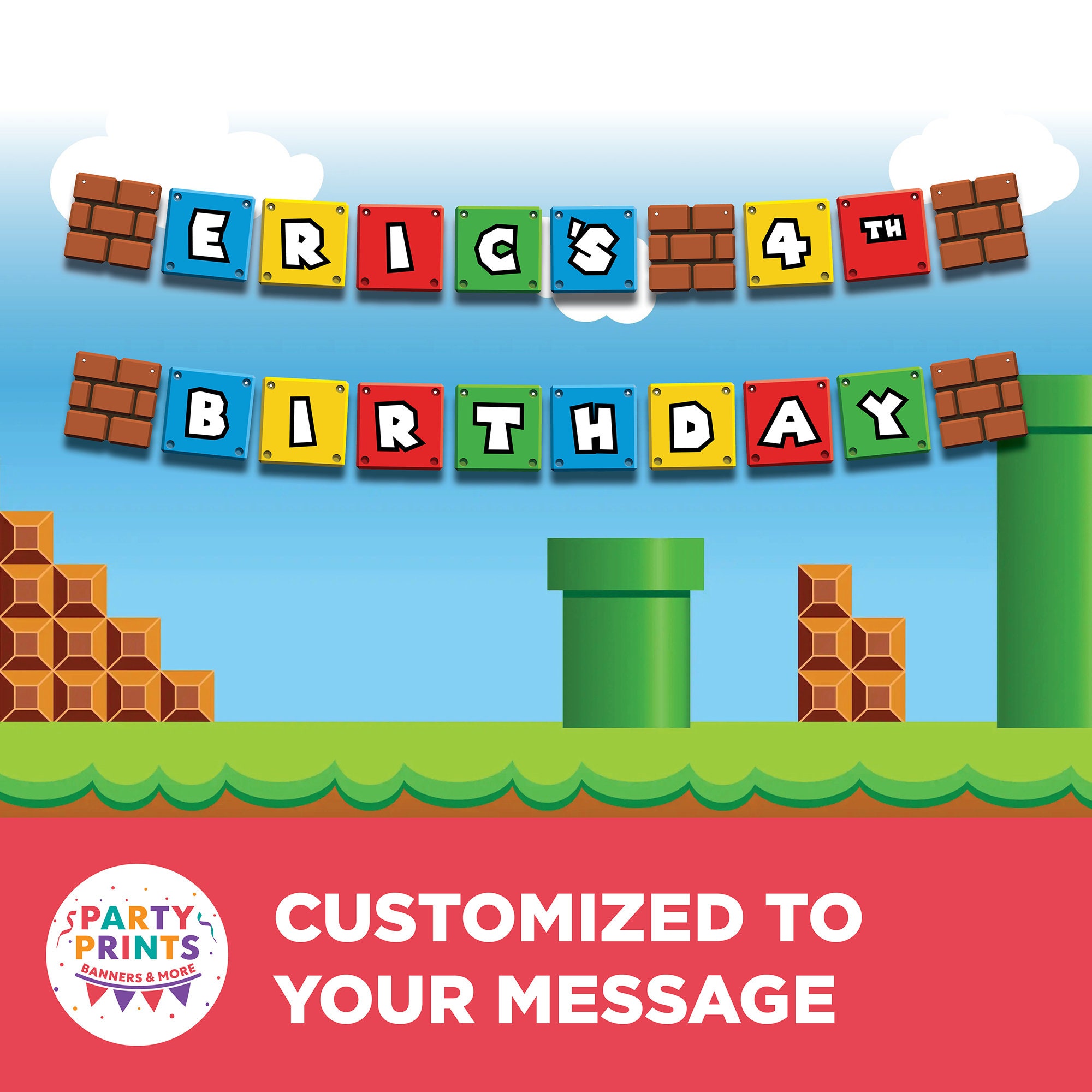 Custom Super Mario Party Banner - Etsy