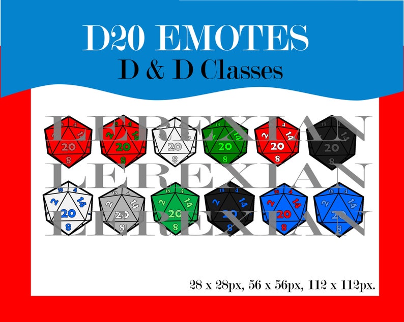 D&D 20 Sided Dice Emote for Twitch Youtube Discord Stream Gaming D20 ...