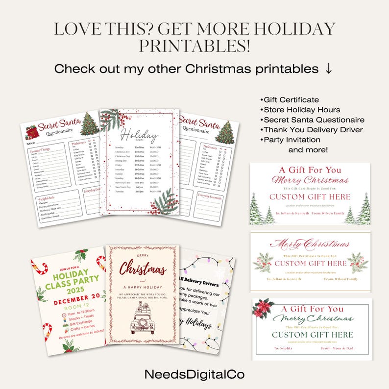 Holiday Hours Sign Printable • Editable Holiday Store Hours Template ...