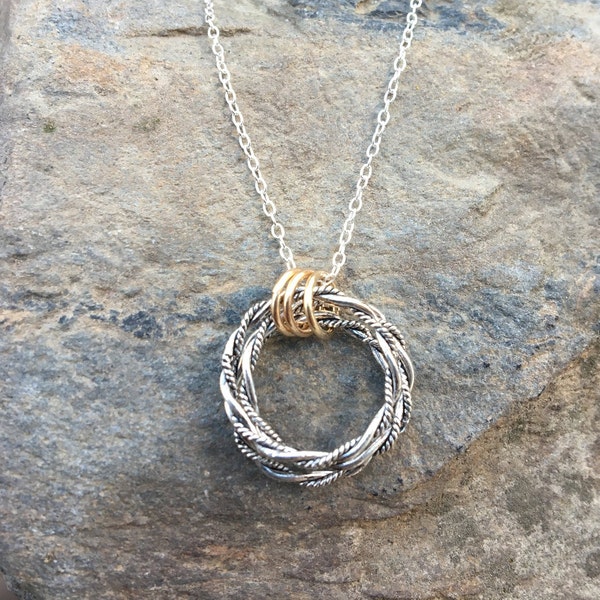 Two Rings Necklace - Etsy