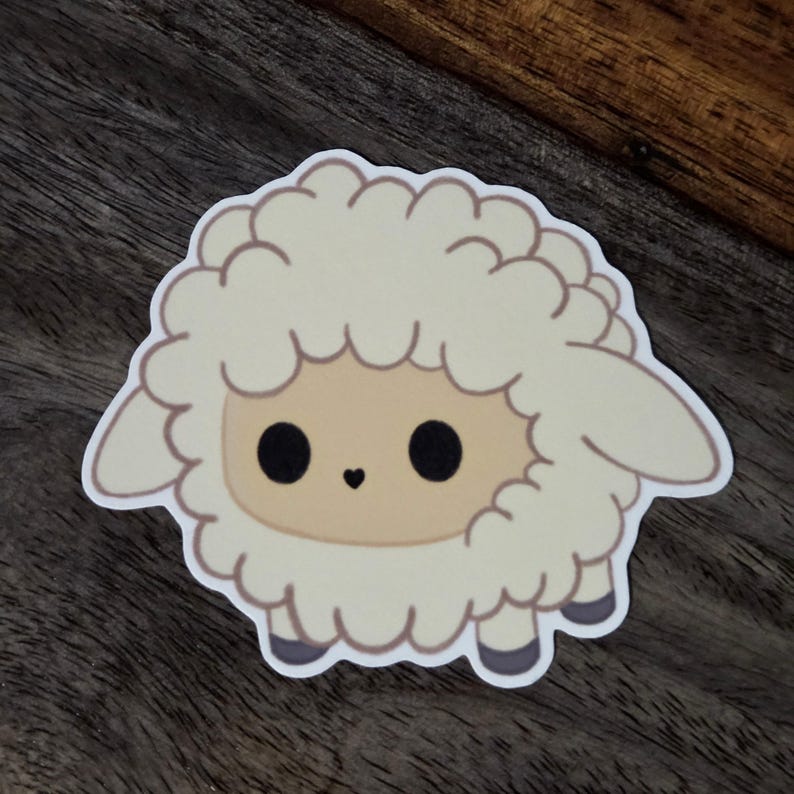 Cute Sheep ~ High Quality Laminated Vinyl Sticker - Etsy