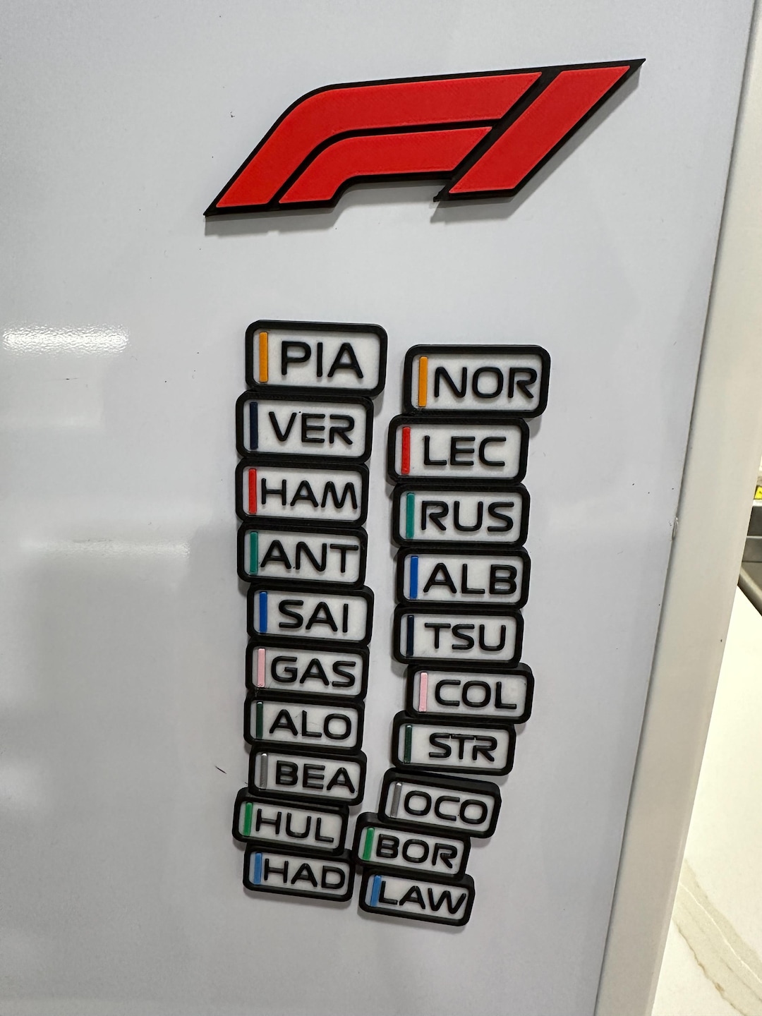 F1 Drivers Name Tag Magnet - Etsy