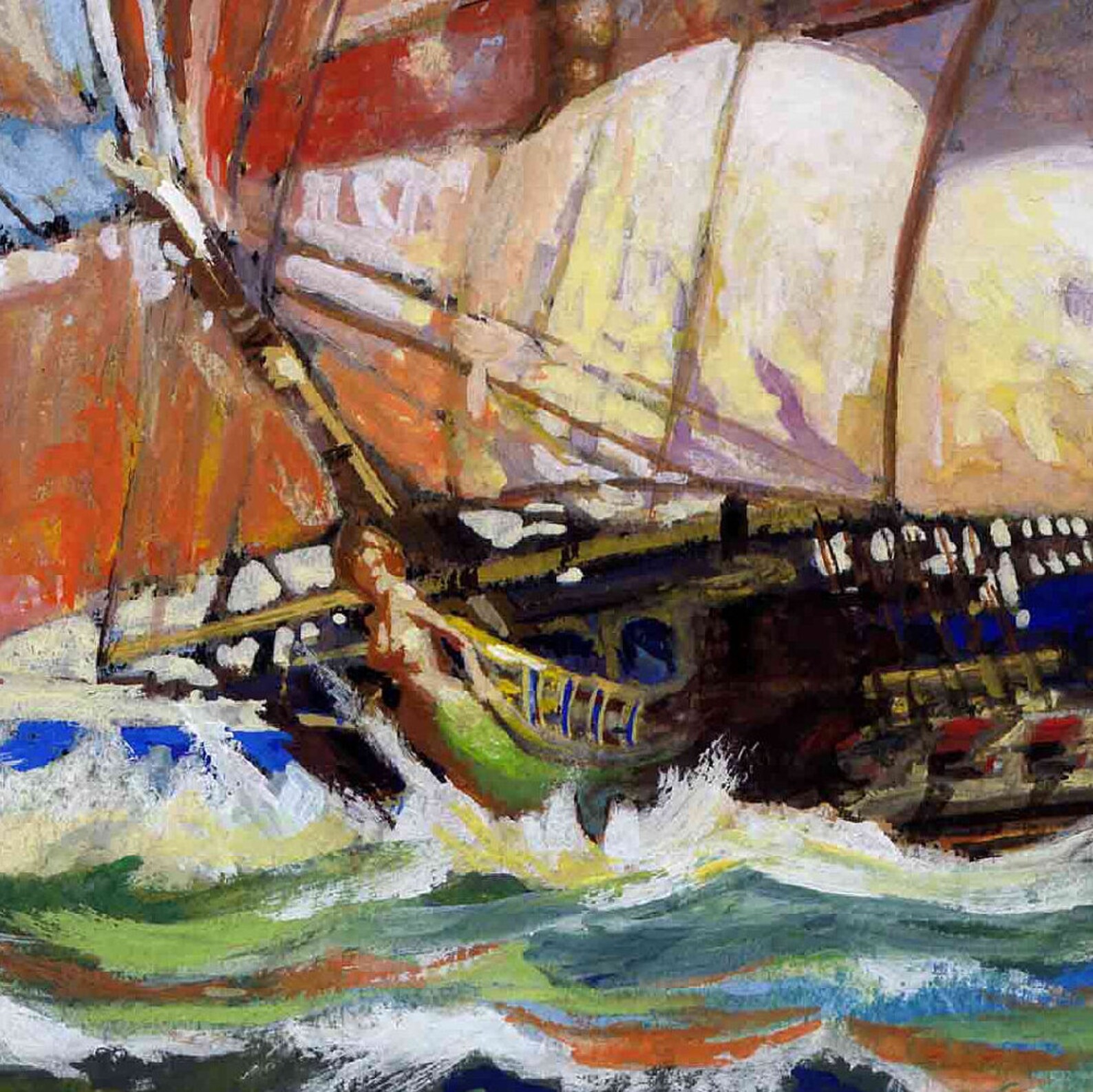Pirate Ship, Fine Art Print (captain Angus Bogg's Ship the Pollywogg ...