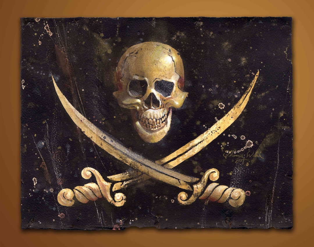 Calico Jack Rackham's Pirate Flag, Fine Art Print - Etsy