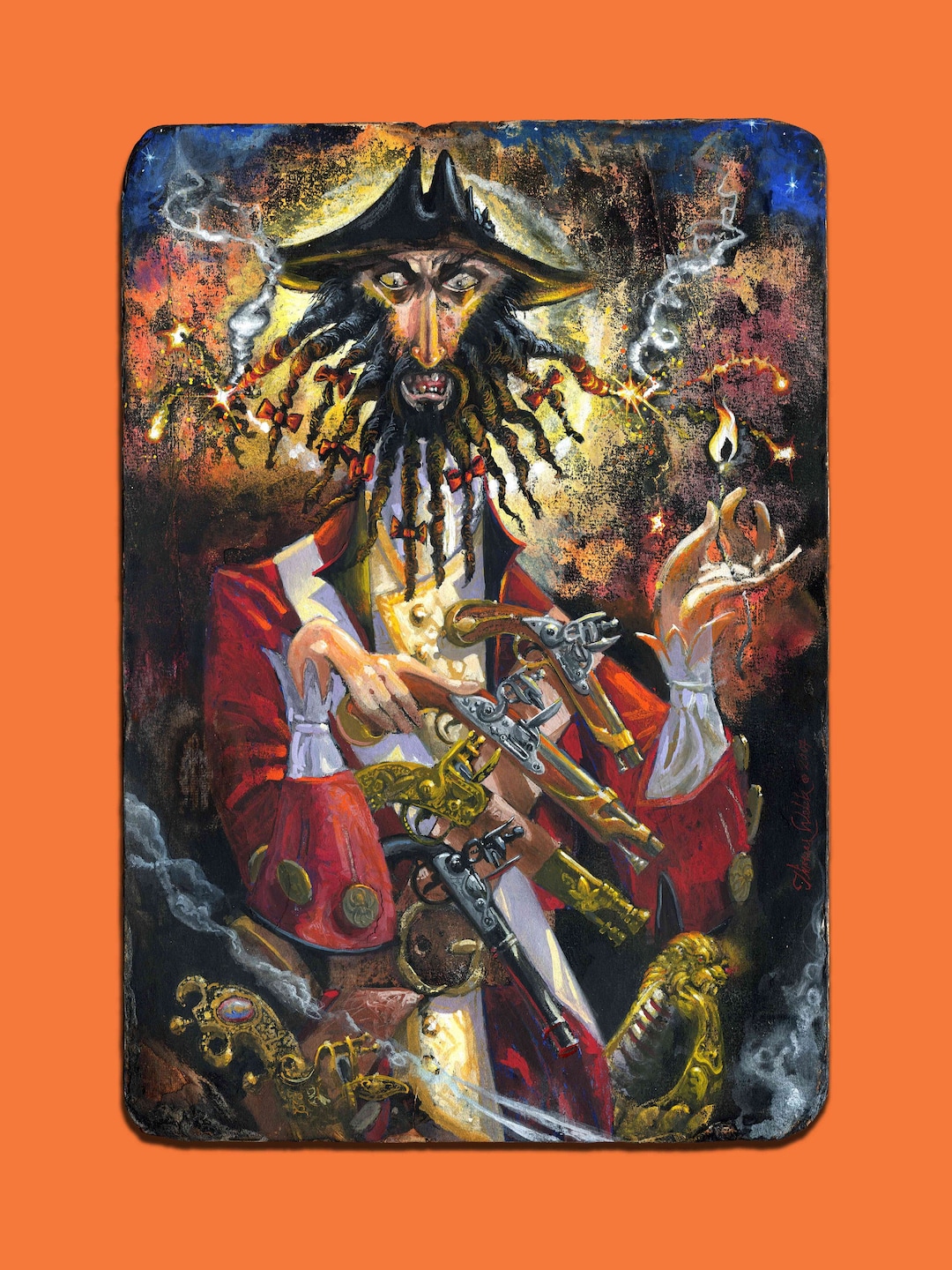 Blackbeard (edward Teach), Pirate, Fine Art Print - Etsy