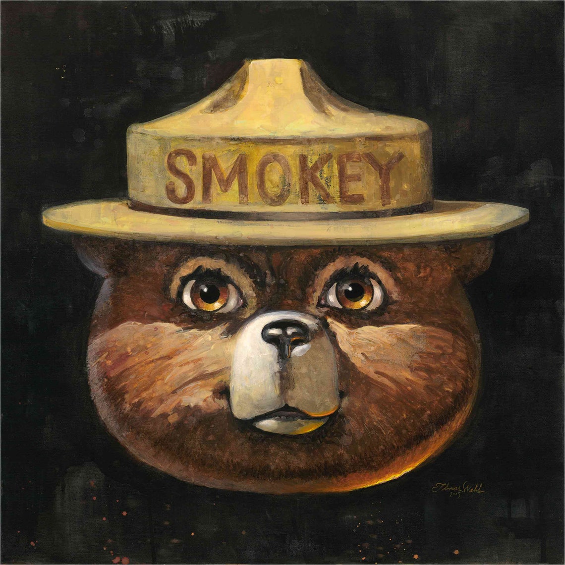 Smokey Bear Limited Edition Fine Art Print officially - Etsy