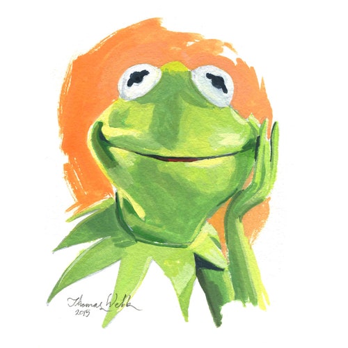 Mona Lisa Kermit the Frog Muppets Fine Art Print - Etsy
