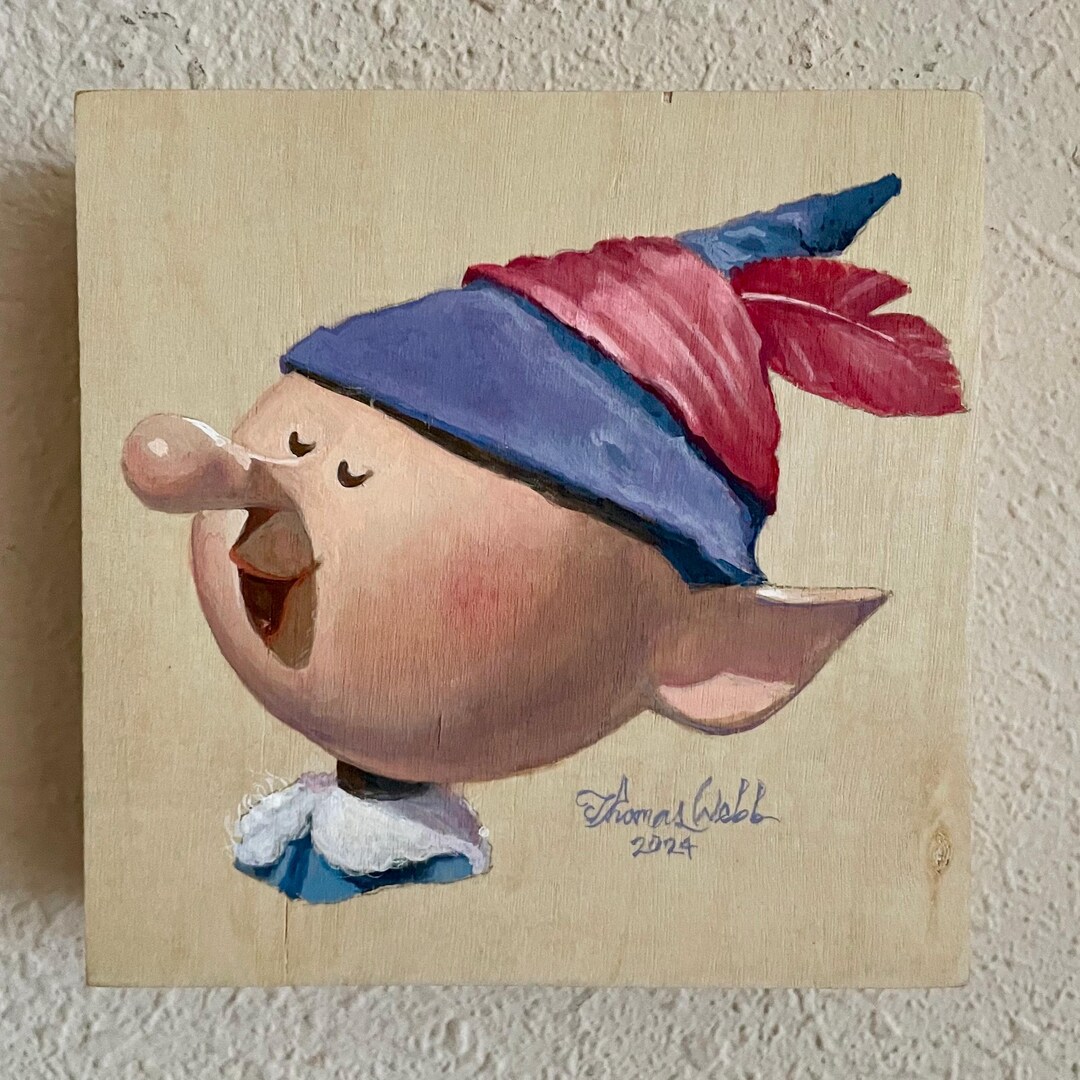 Boy Elf From Rudolph the Red Nosed Reindeer, Original Gouache Painting ...