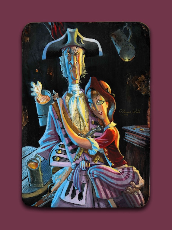 Calico Jack Rackham and Anne Bonny Fine Art Print Free | Etsy