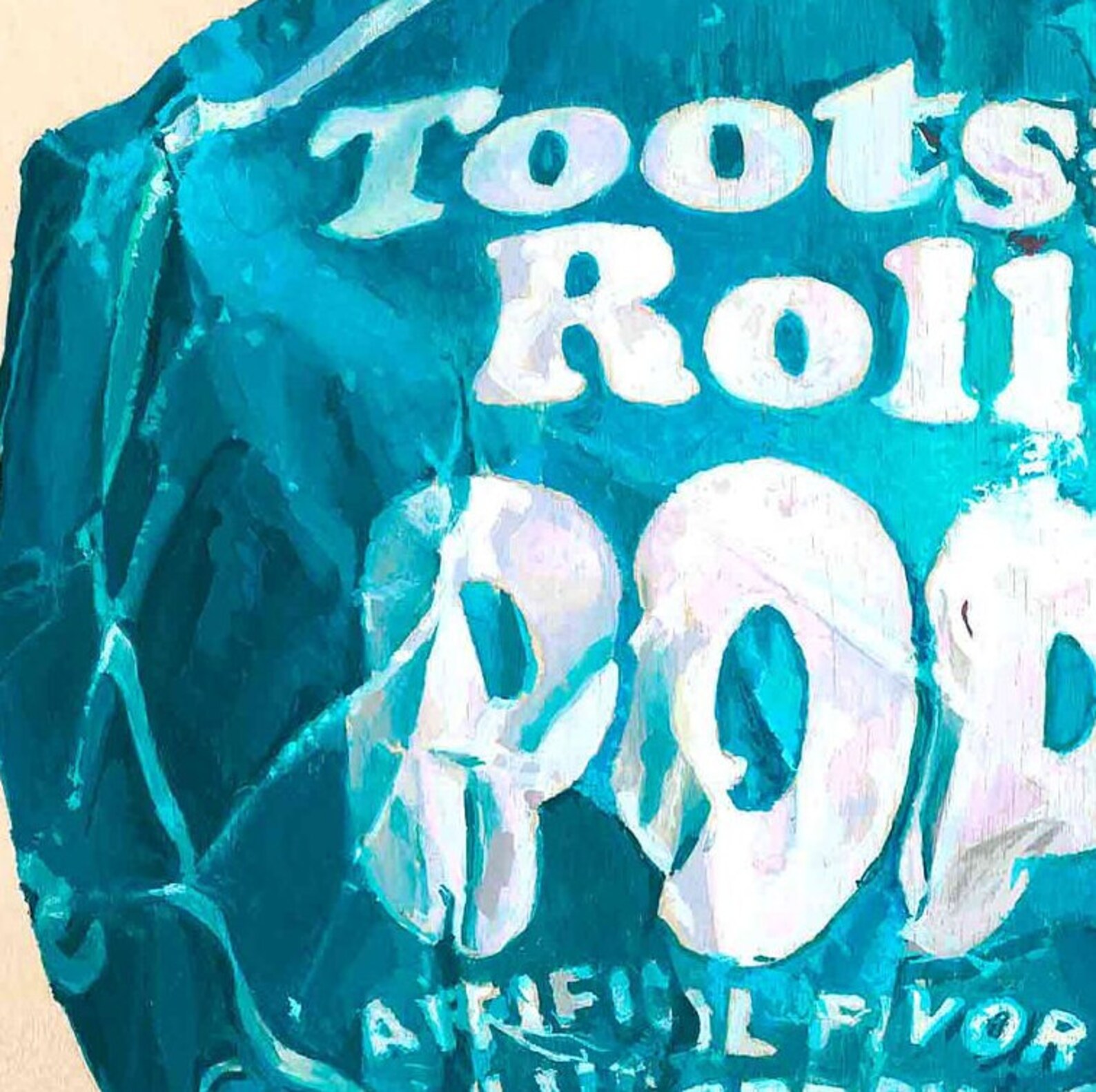 Fun and Colorful Blue Raspberry Tootsie Roll Pop, Fine Art Print Free ...