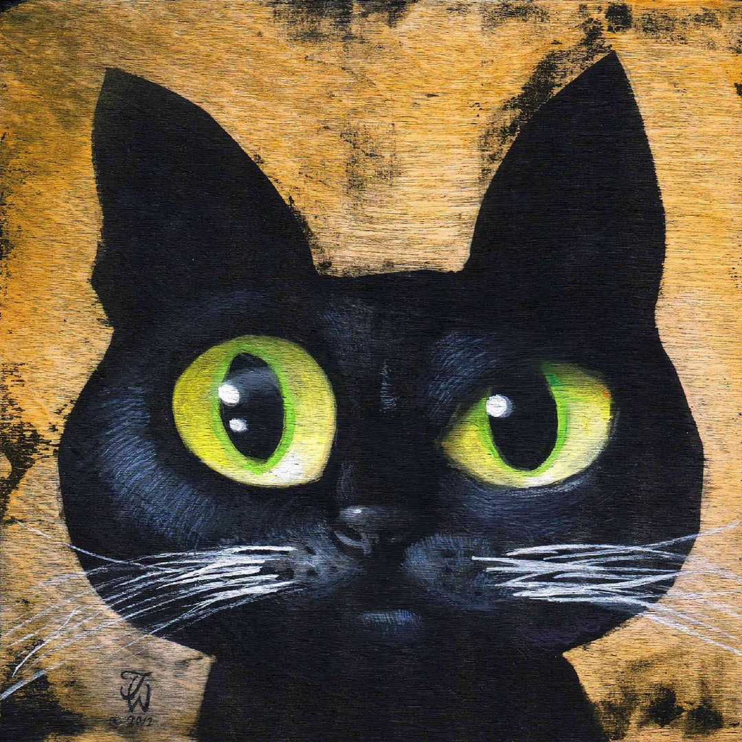 Black Cat, Big Eyes, Fine Art Print (multiple Sizes) - Etsy