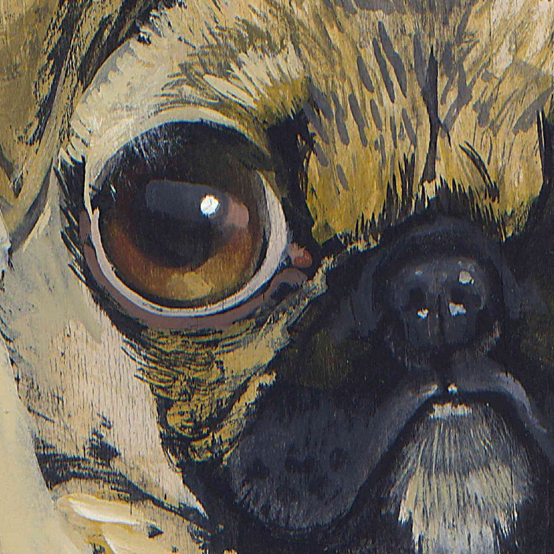 Furry Pug, Fine Art Print (multiple Sizes) - Etsy