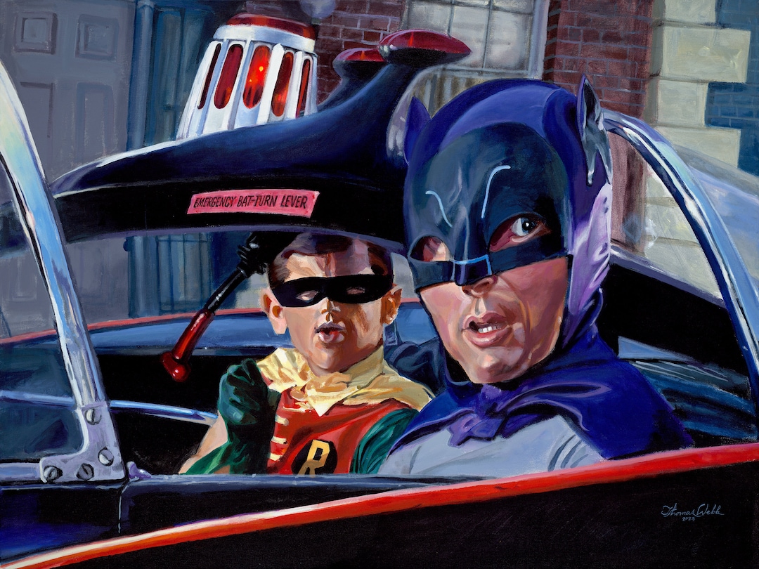 Batman and Robin Fine Art Print "emergency Bat-turn Lever" by Thomas ...