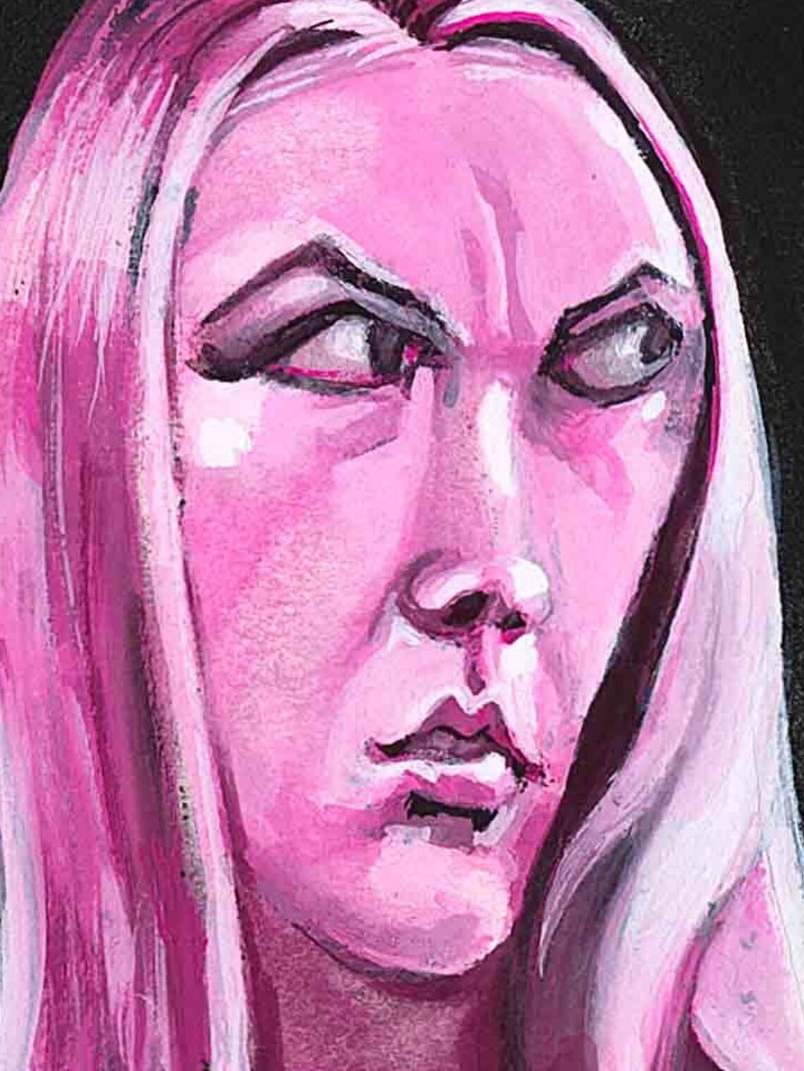 Hammer Horror Beauty Kristen Lindholm Original Painting - Etsy