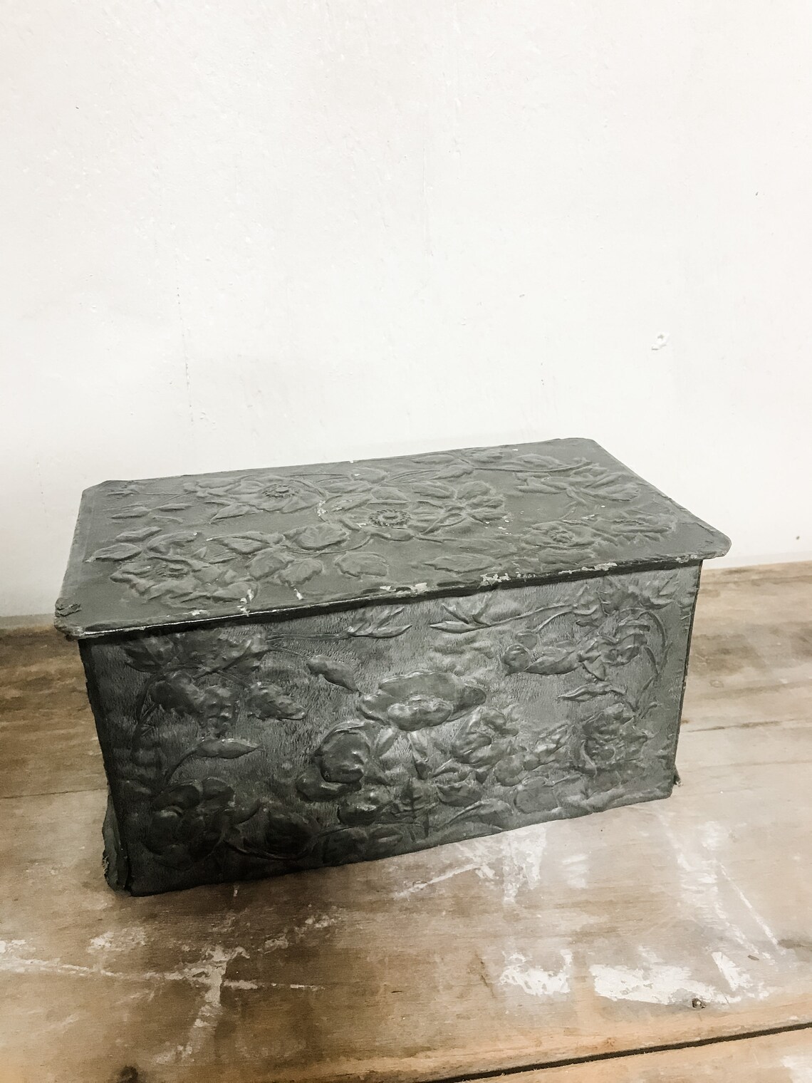 French Embossed Tin Box - Etsy