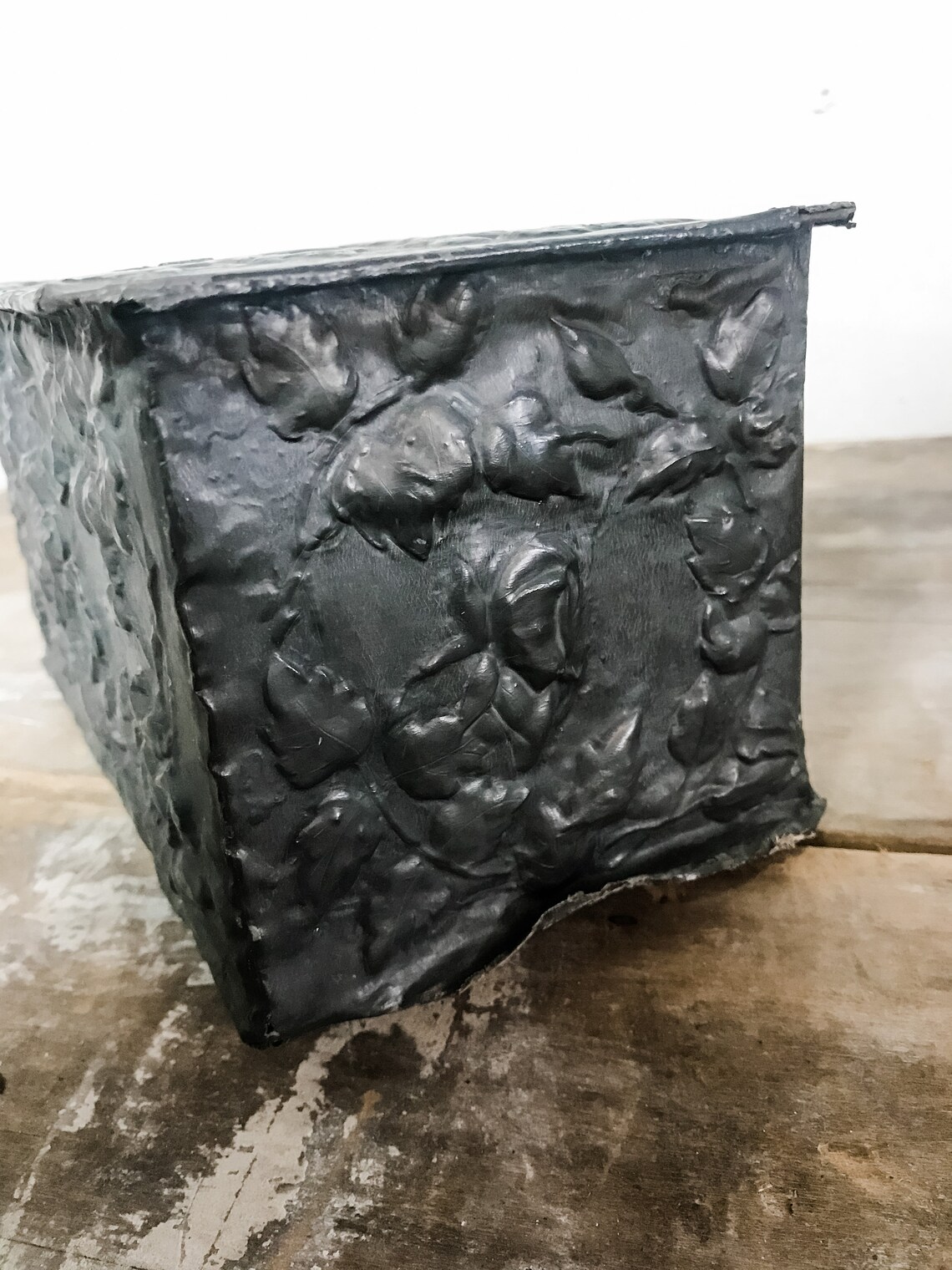 French Embossed Tin Box - Etsy