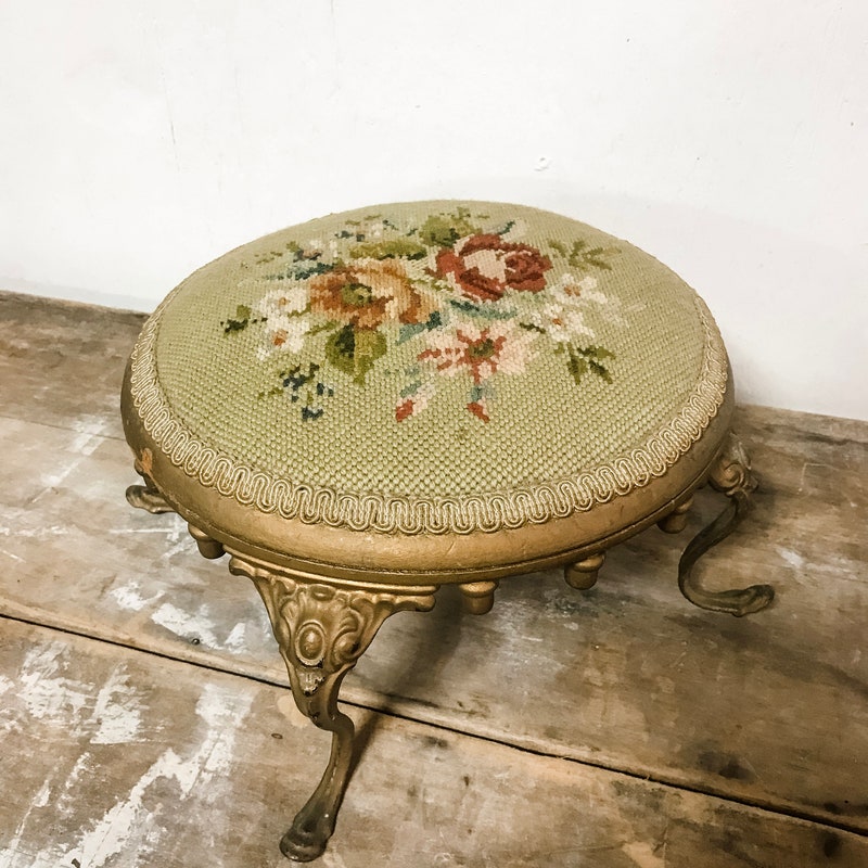 Antique Footstool - Etsy