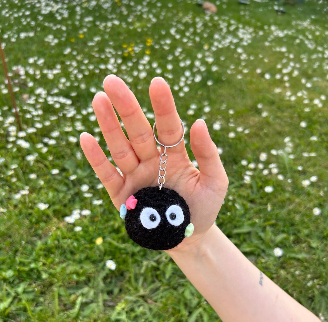 Crochet Susuwatari Soot Sprite Keyring - Etsy