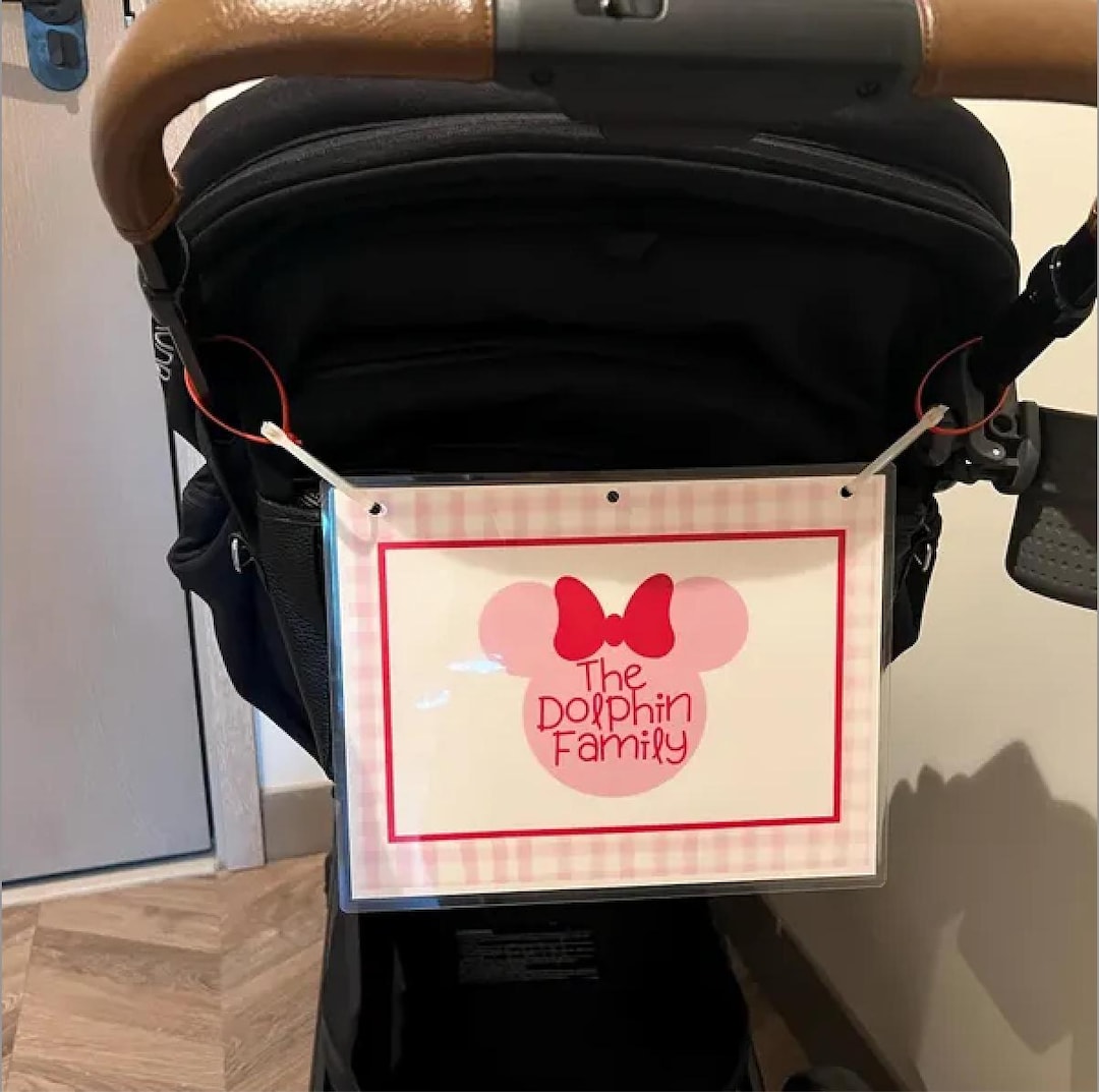 Printable Stroller Sign Mouse Gingham Sign Stroller Ears Sign for Parks ...