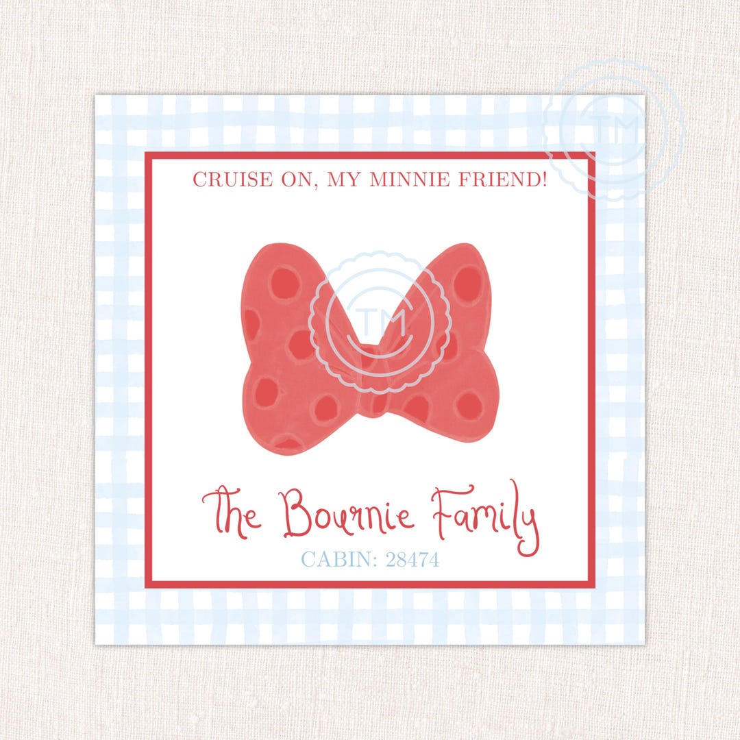 DCL Bow Cruise Gift Tag Printed-fish Extender Tags Dog,pixing Gifting ...