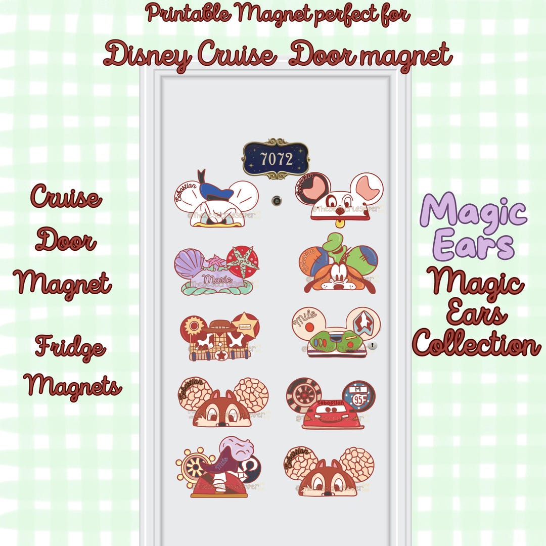 DCL Cruise Door Magnet Mouse Head Magnet Cruise, Toy Cruise Magnet ...