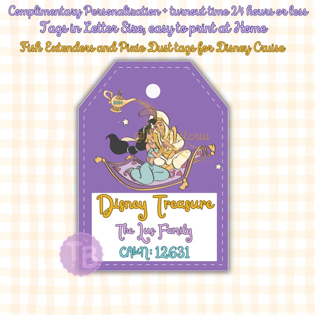 Pixi Dust Gift Tag for Cruise and Parks,fish Extender Gift Tags, Dcl ...