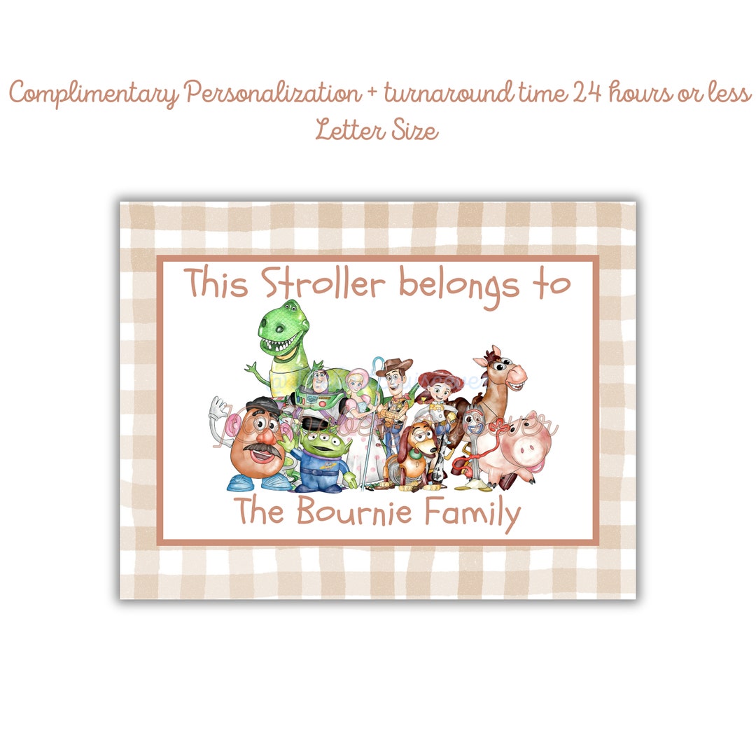 Stroller Sign Toy Friends Cowboy Stroller Sign Parks Printable Stroller ...