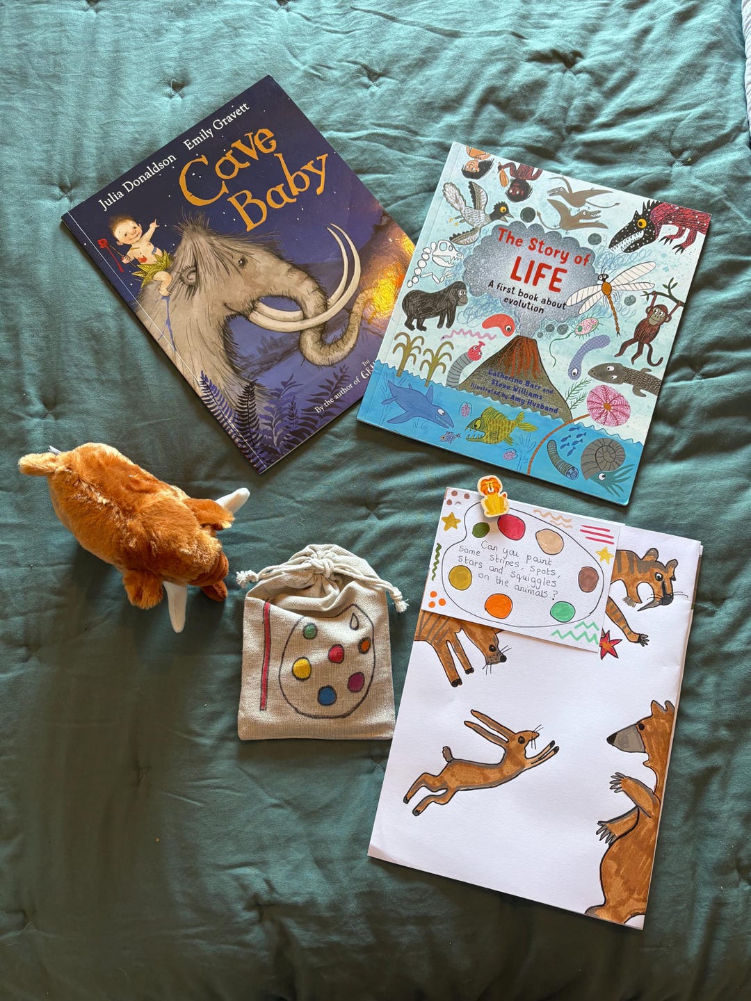 Story Sack - Cave Baby - Early Years Gift- Woolly Mammoth- Teaching ...